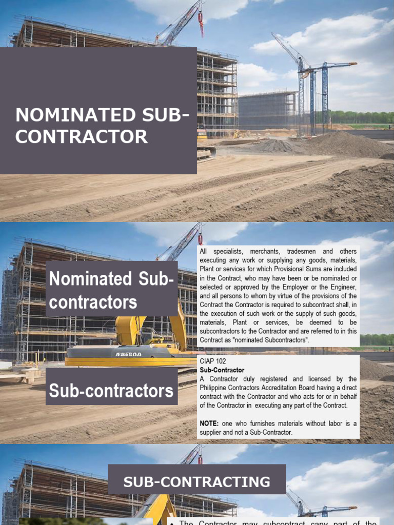 Nominated Subcontractor Guidelines | PDF | Employment | Strike Action