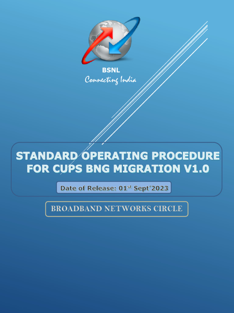 Cups Bng Sop Document Manual V1 0 Print Ready Pdf Networking Multiprotocol Label Switching