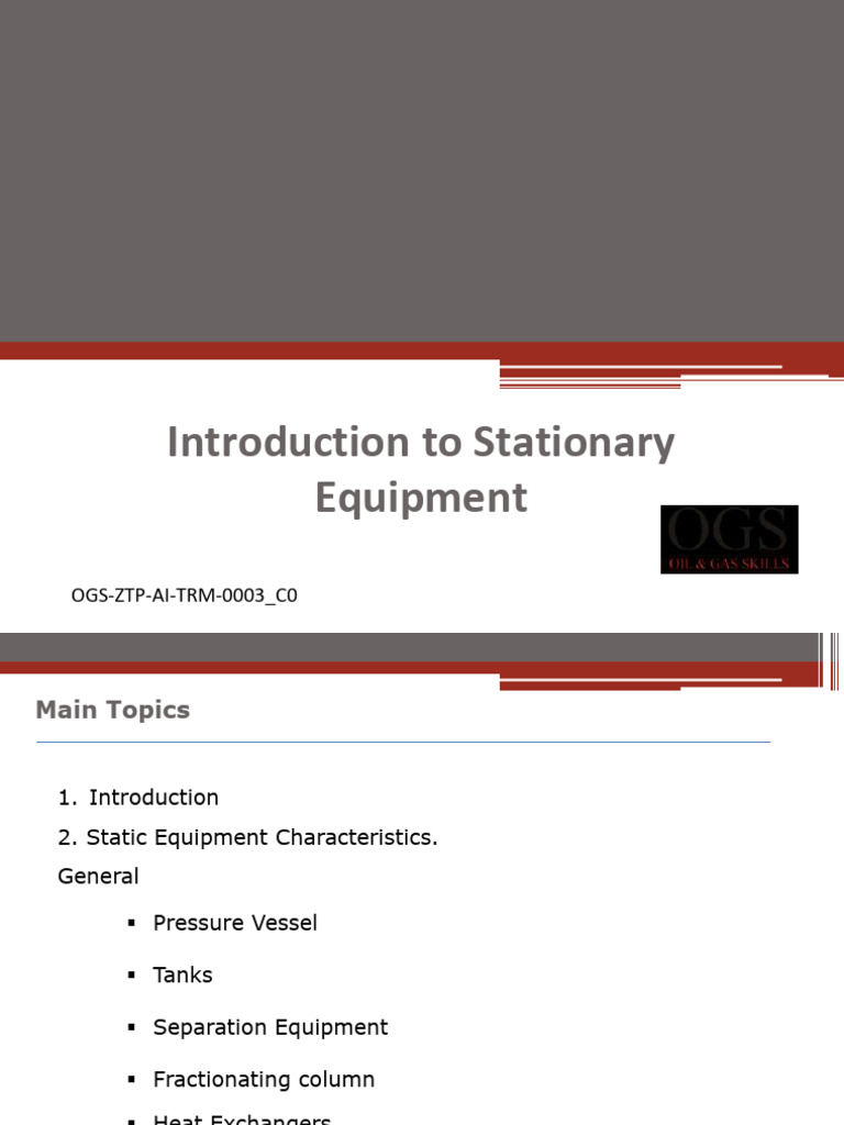 Introduction To Stationary Equipments | PDF | Distillation | Industrial ...
