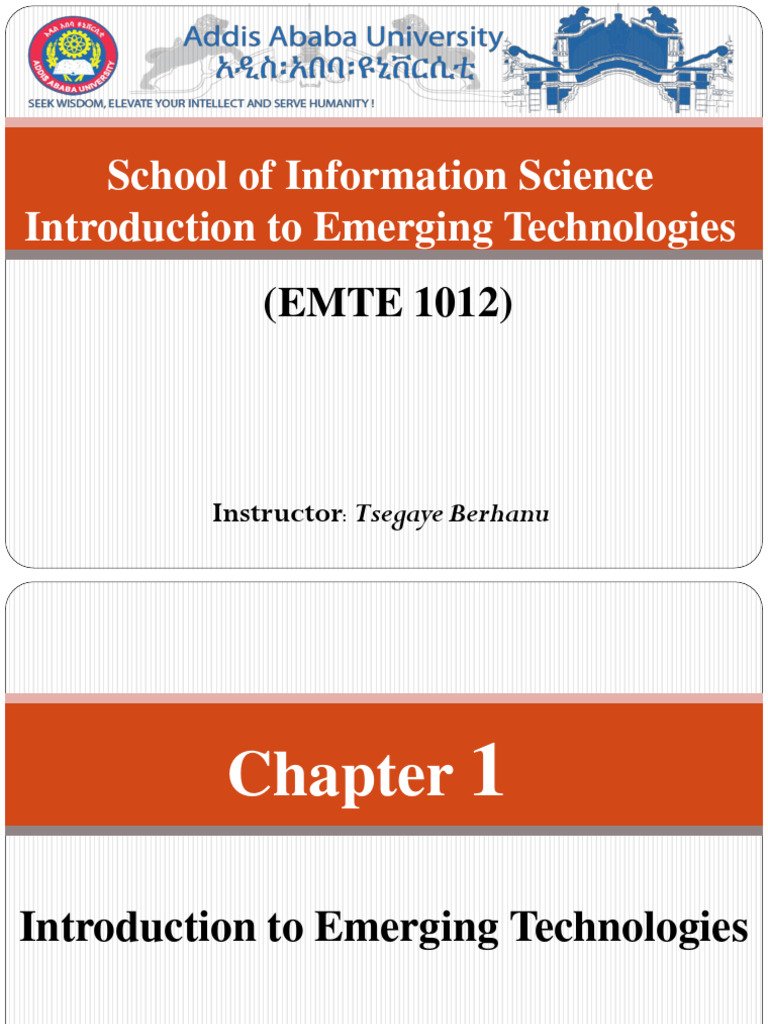 Chapter 1. Introduction To Emerging Technologies | PDF | Human–Computer ...