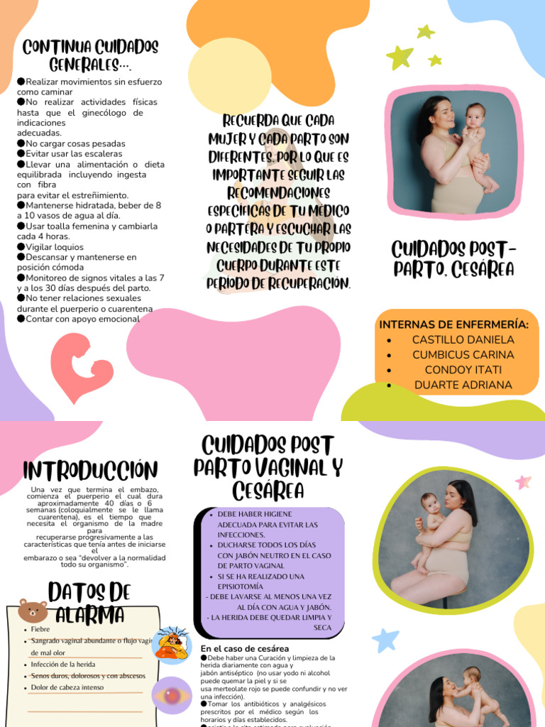 CUIDADOS POST-PARTO, CESÁREA Y PUERPERIO (1) | Descargar gratis PDF ...