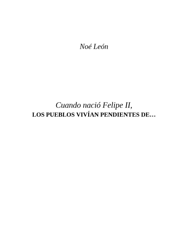 Cuando Nacio Felipe II | PDF | Ciencias sociales | Historia