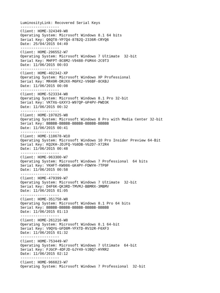 Windows Serial | PDF | 64 Bit Computing | Windows 7