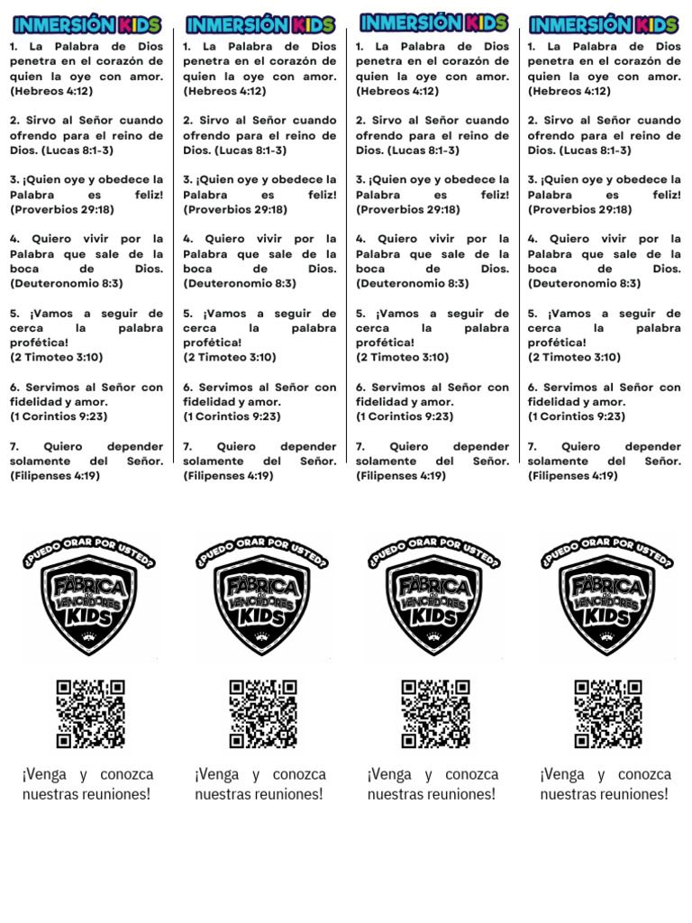 Immersión Kids - Mensaje 06 | PDF | Textos Religiosos | Biblia