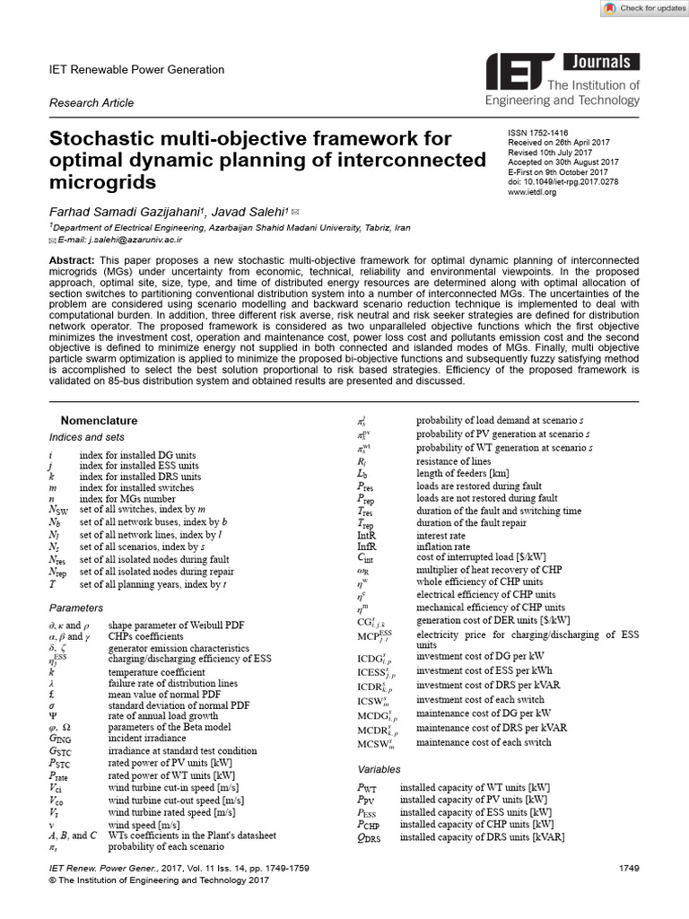 2017-IET-Interconnected Microgrids +dynamic Planning | PDF | Distributed Generation ...