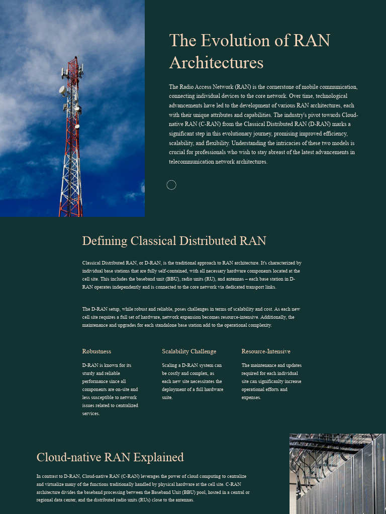 The Evolution of RAN Architectures | PDF | Computer Network | Cloud ...