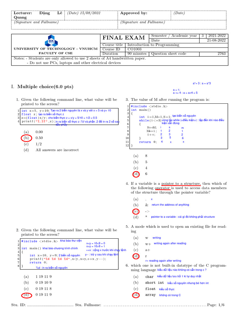 De Thi HK3 2022 | PDF