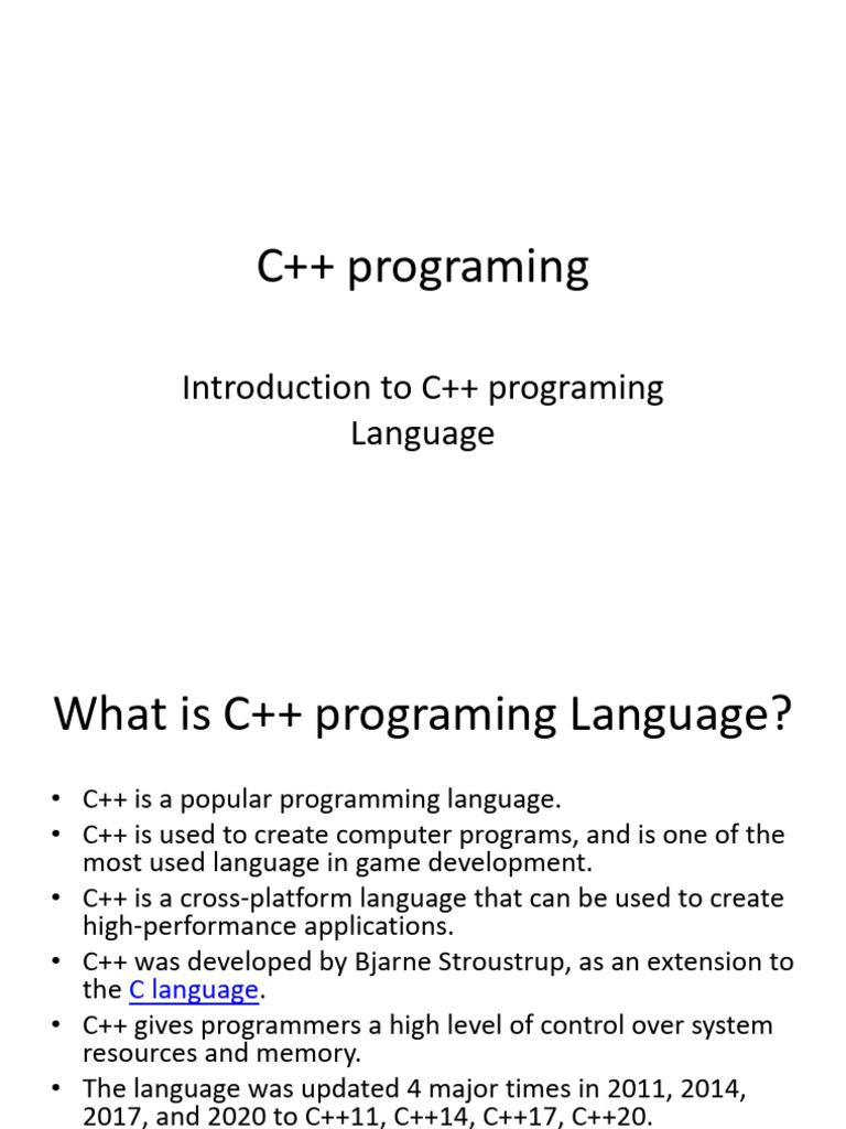 C++ Programing | PDF | C++ | Computer Engineering