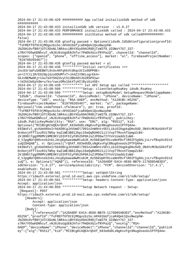 Id SDK Logs | PDF | Mobile Software | Ios
