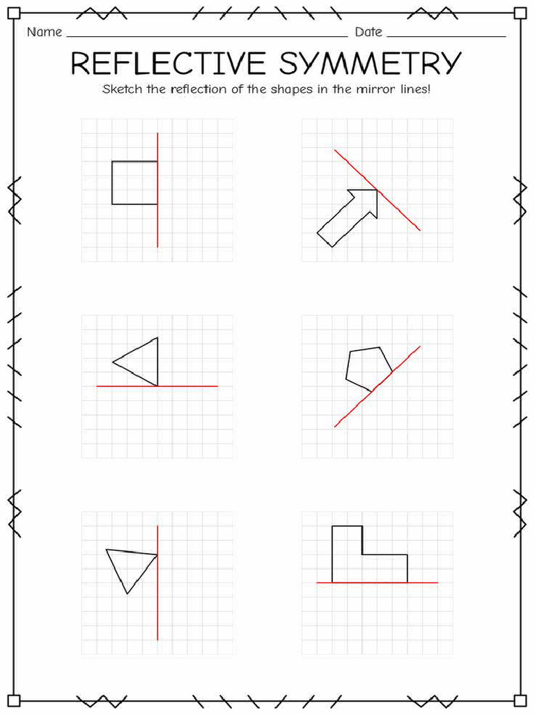 Year 4 Lines of Symmetry Worksheets | PDF