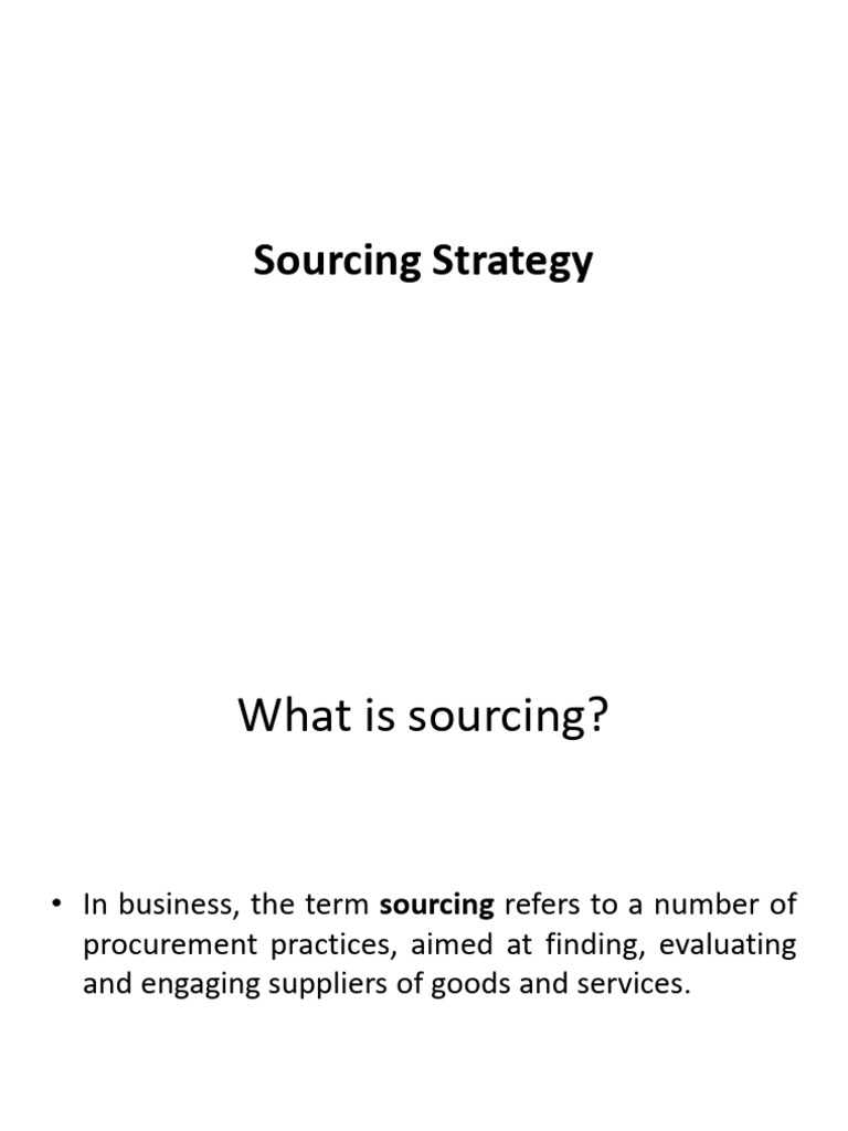 4.sourcing Strategy | PDF | Procurement | Gap Inc.