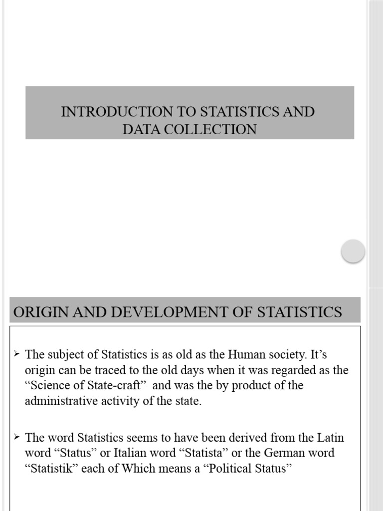 Introduction To Statistics | PDF | Statistics | Statistical Inference