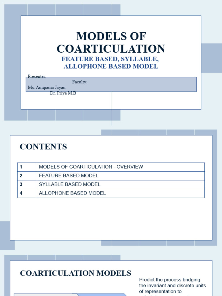 Models Coarticulation | PDF | Phonetics | Consonant