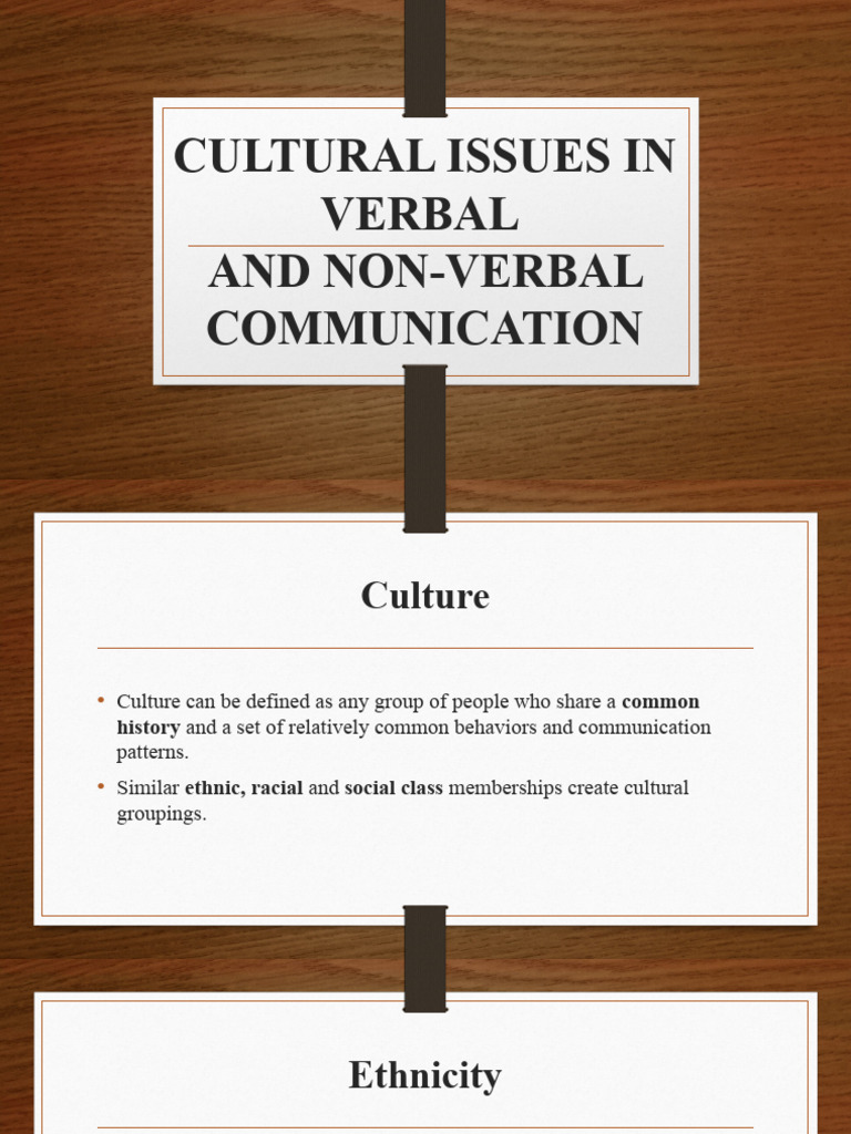 Cultural Issues in Communication | PDF | Nonverbal Communication ...