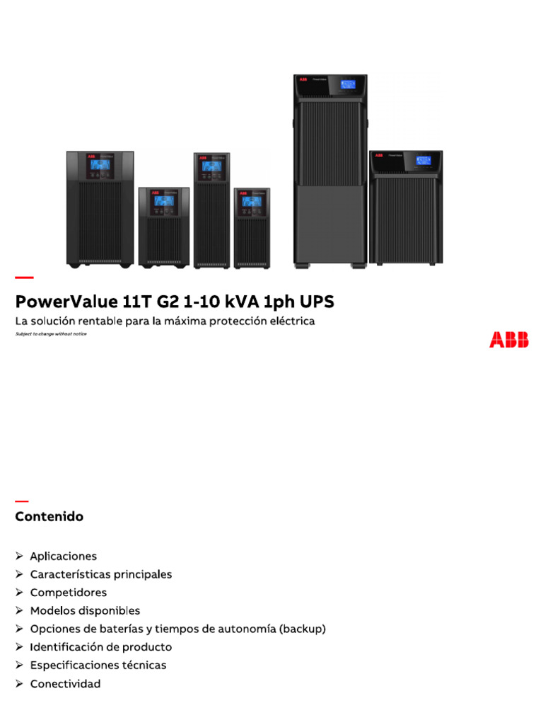 UPS PowerValue 11T G2 1-10 kVA (ES) 2 | PDF