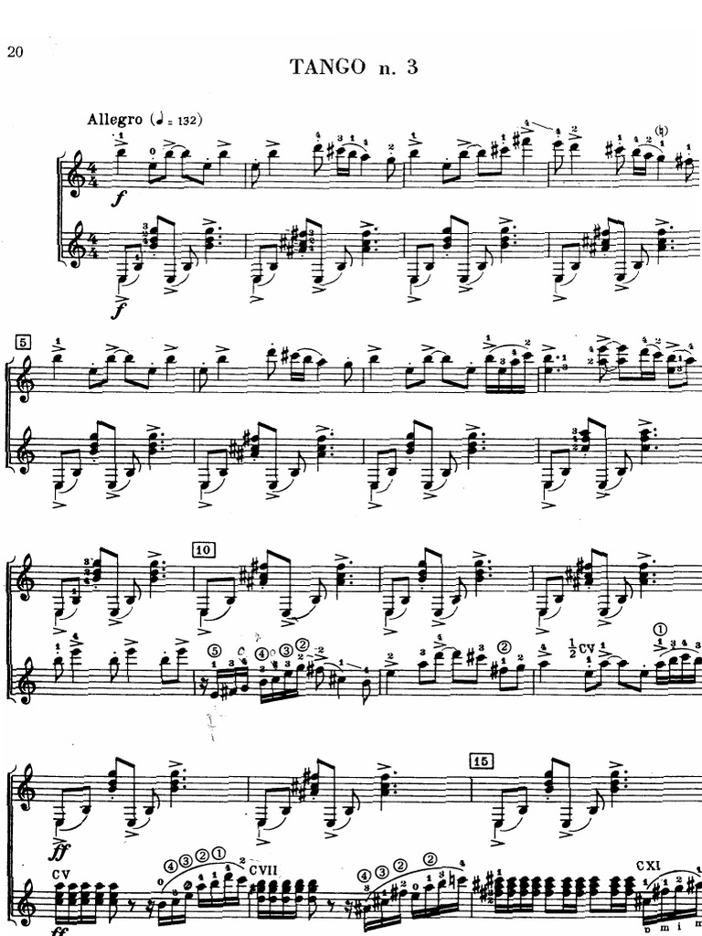 Astor Piazzolla - Tango Suite - Tango N 3 | PDF