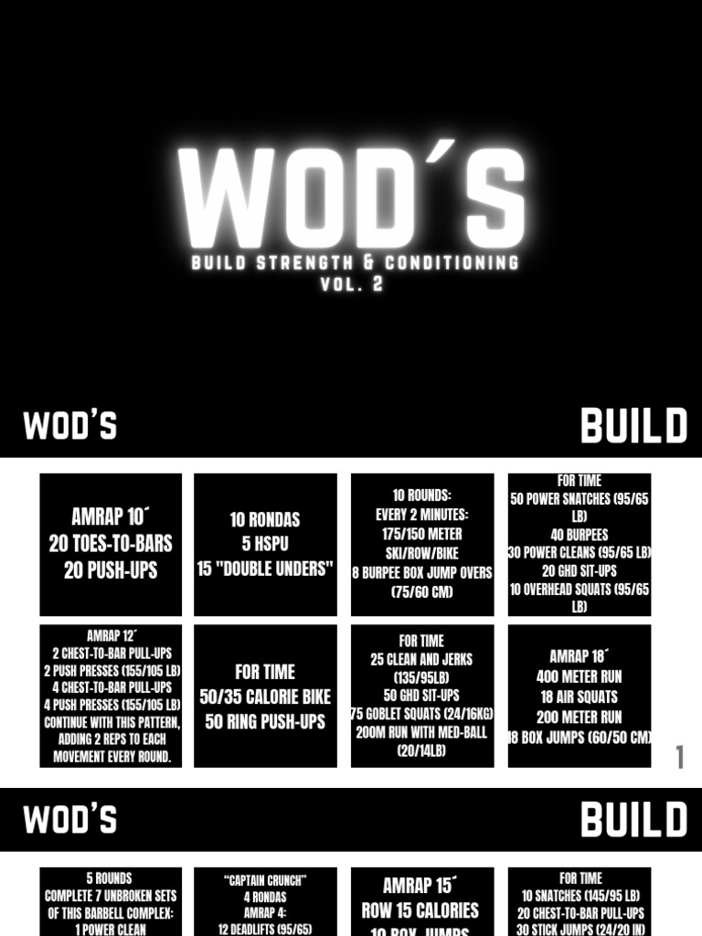 WODs - Vol 2 | PDF | Kettlebell | Strength Training