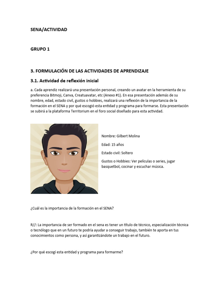 Sena Gilbert Molina | PDF | Evaluación