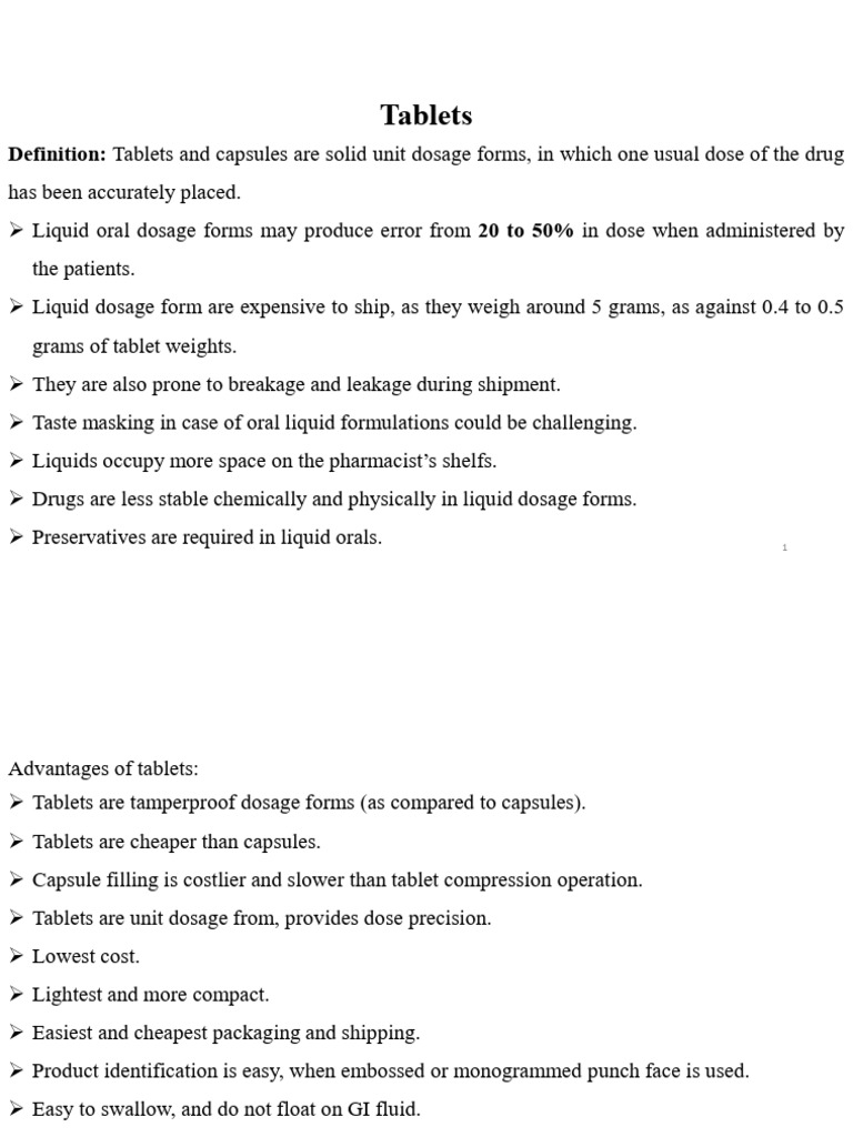 Tablets | PDF | Tablet (Pharmacy) | Starch