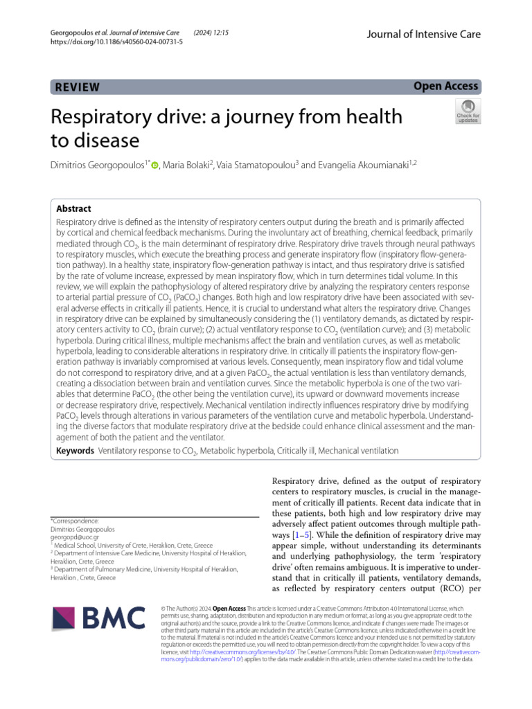 Respiratory Drive 1719016958 | PDF | Respiratory System | Exhalation