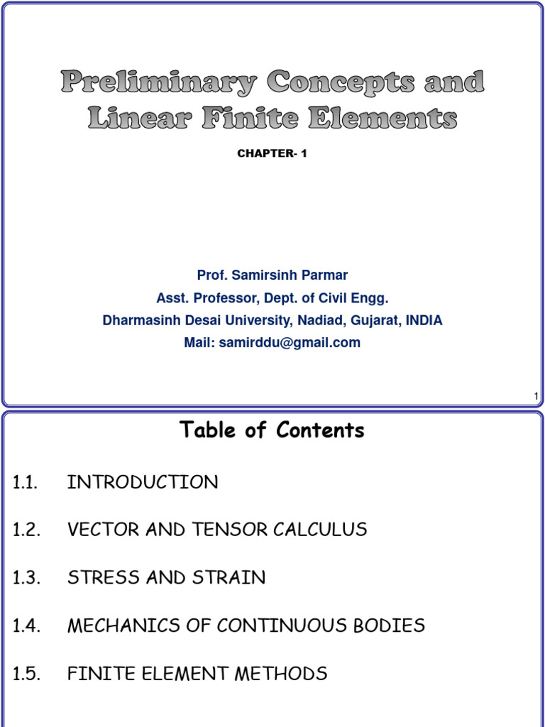Finite Elements | Download Free PDF | Deformation (Engineering) | Stress (Mechanics)