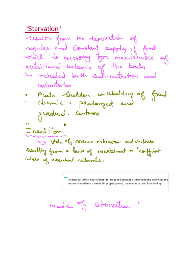 Starvation | PDF | Starvation | Diseases And Disorders