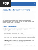 Accounting Entry in TallyPrime | PDF | Debits And Credits | Trade