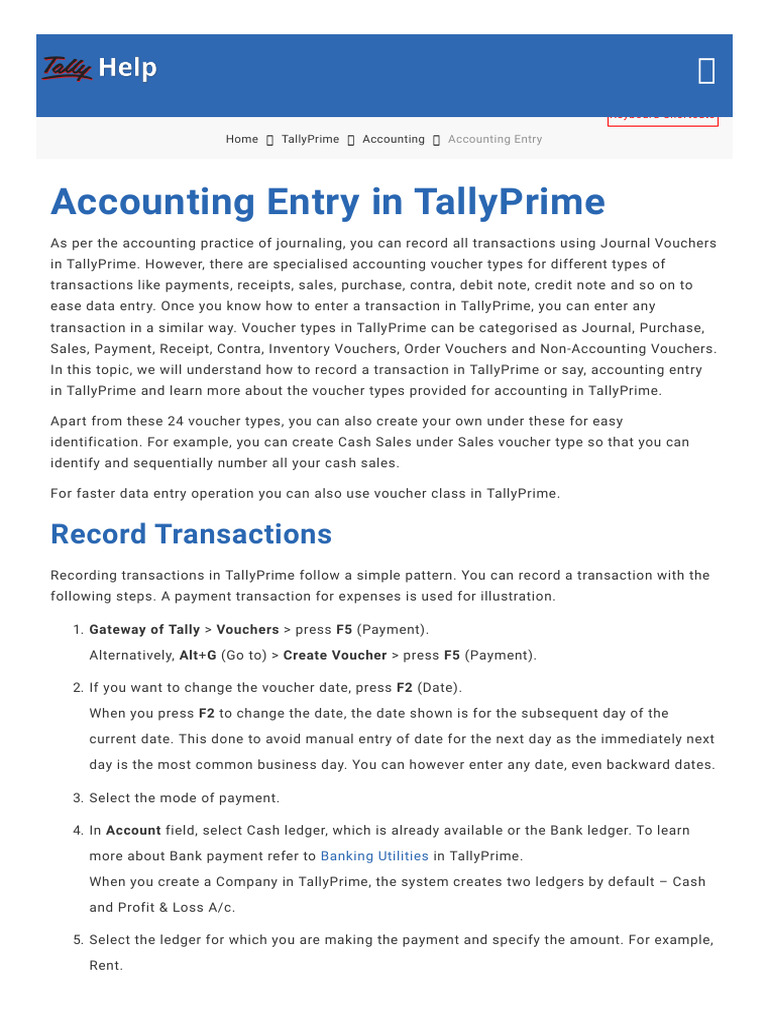 Accounting Entry Tally | PDF | Debits And Credits | Voucher