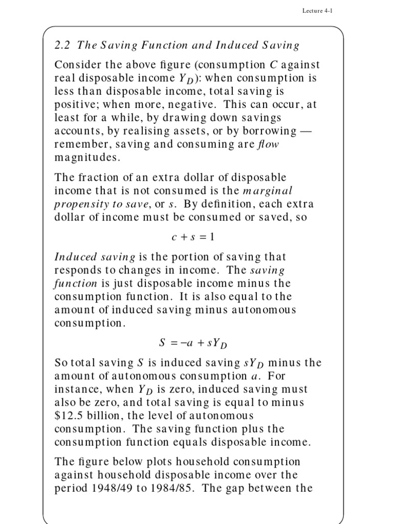 Lect 04 | PDF | Consumption (Economics) | Saving