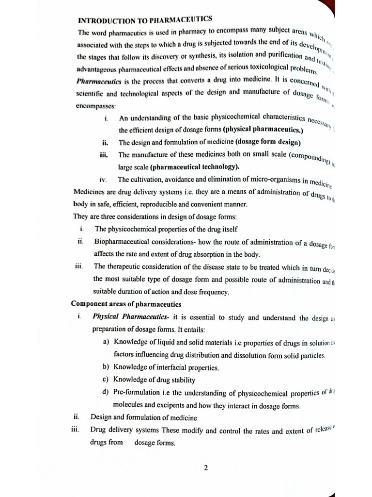 Pharmaceutics 1.1 | PDF