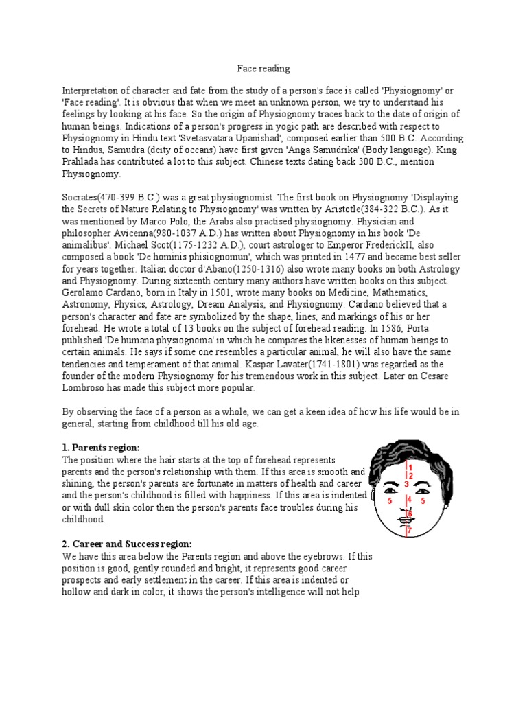 Face Reading Pdf Physiognomy Lip