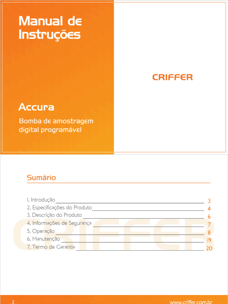 Manual de Instrucoes Accura | PDF