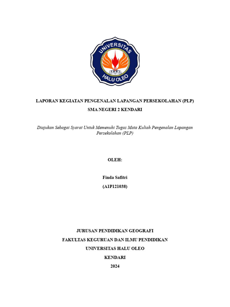 Contoh Laporan PLP | PDF