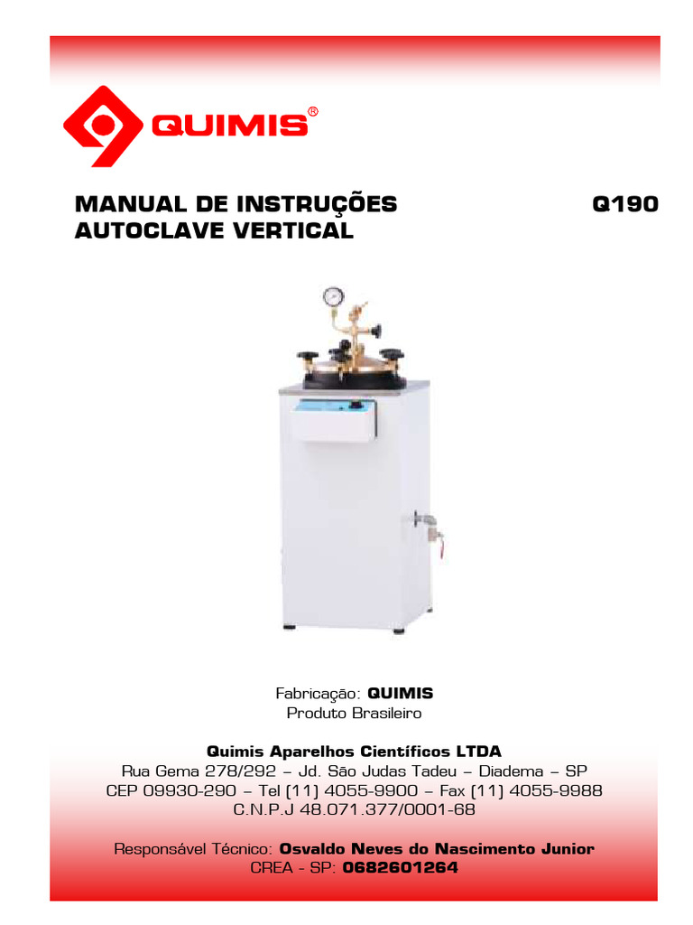 Manual da Autoclave Vertical Q190 | PDF | ISO 9000