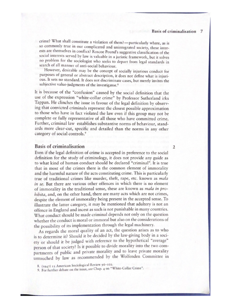 Basis of Criminalisation | PDF