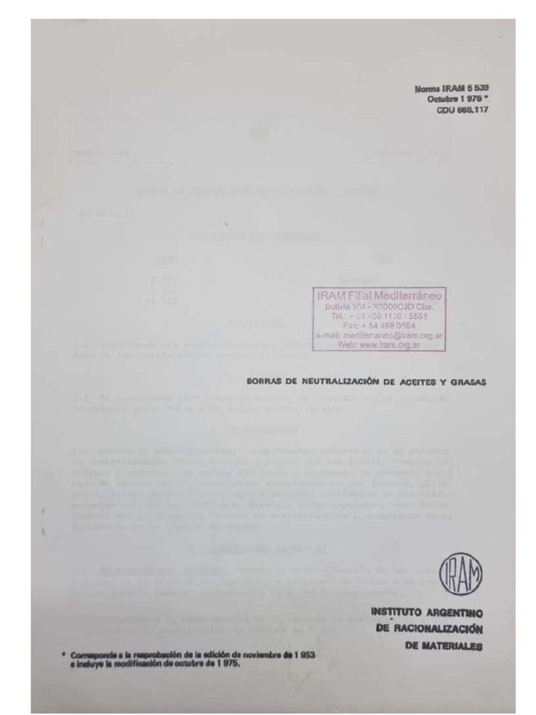 Norma Iram 5539 - Borras | PDF