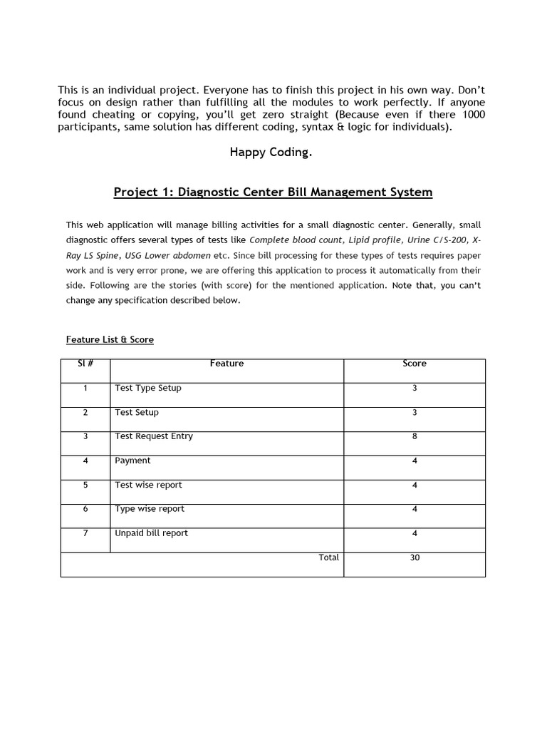 Project01 Specification | PDF | Information Technology | Software