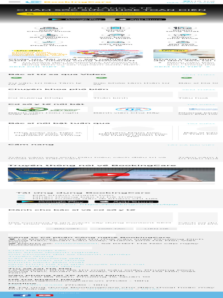 BookingCare - Nền Tảng y Tế Sức Khỏe Toàn Diện | PDF