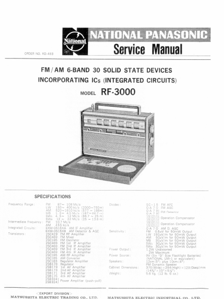 Rf3000 SM Panasonic en | PDF