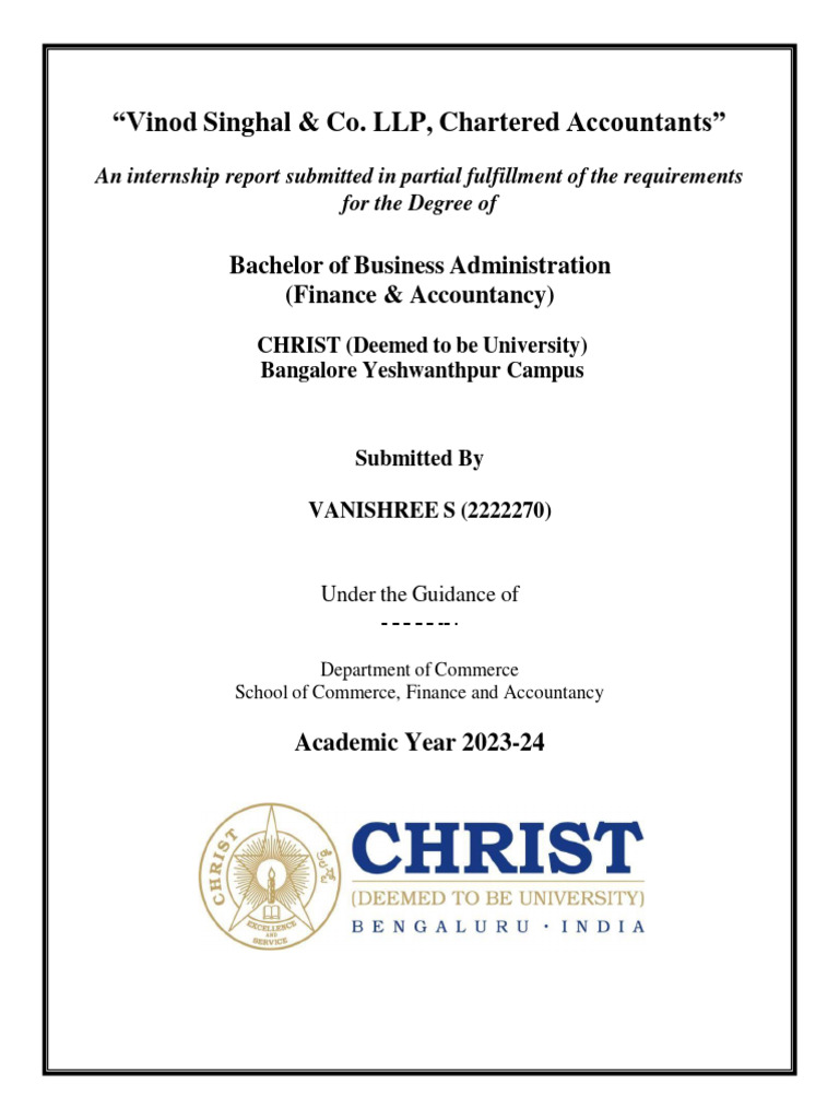 Internship Final Pdf Pdf Audit Internal Control