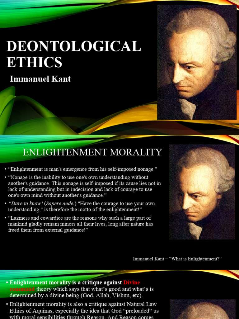 Deontological Ethics | PDF | Autonomy | Immanuel Kant