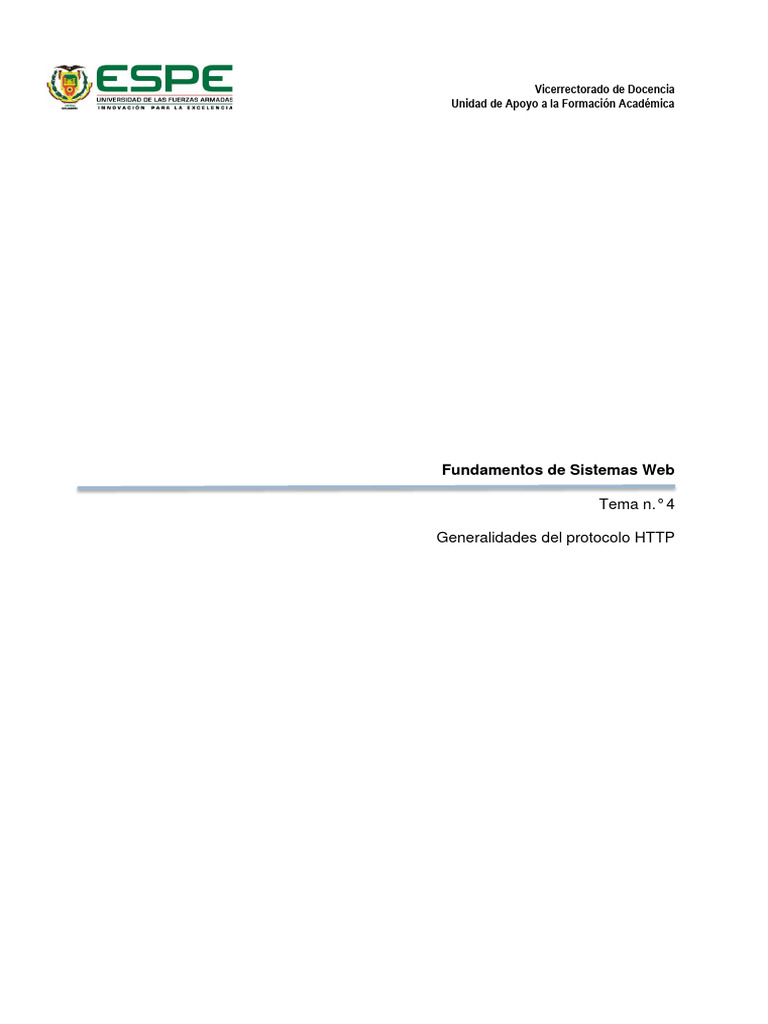 Tema 4 Generalidades Del Protocolo HTTP | PDF | Redes | Internet y web