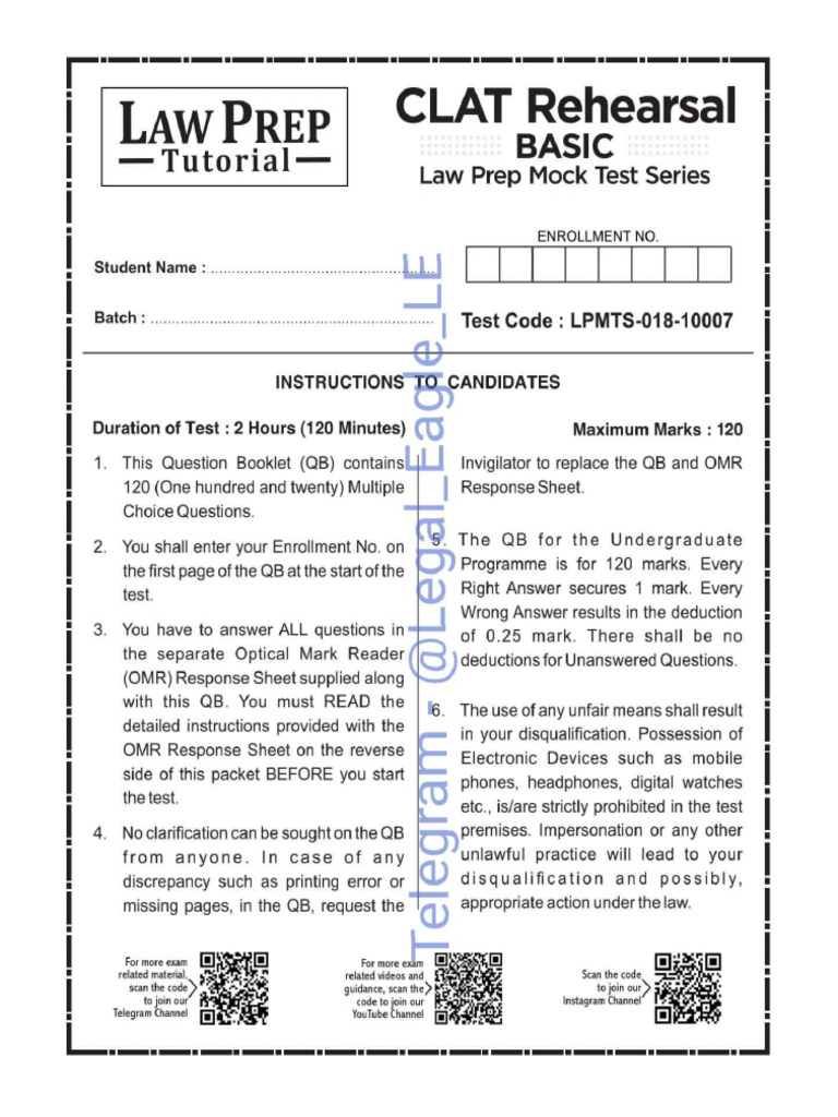 LPT Mock 7 Legal - Eagle - Le | PDF