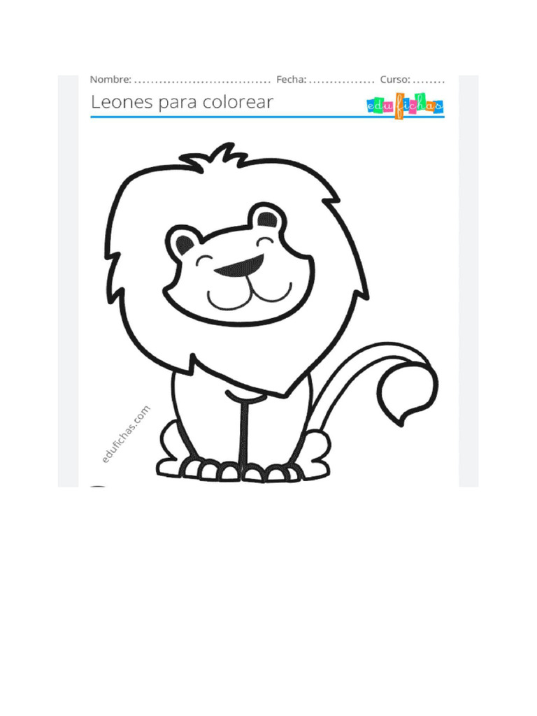 Colorea El León | PDF