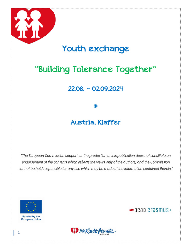 Infopack YE Building Tolerance Together | PDF