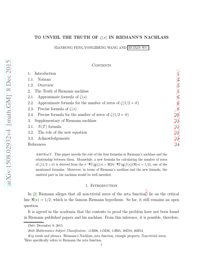 Riemann Zeta Function Insights | PDF | Mathematics | Mathematical Analysis