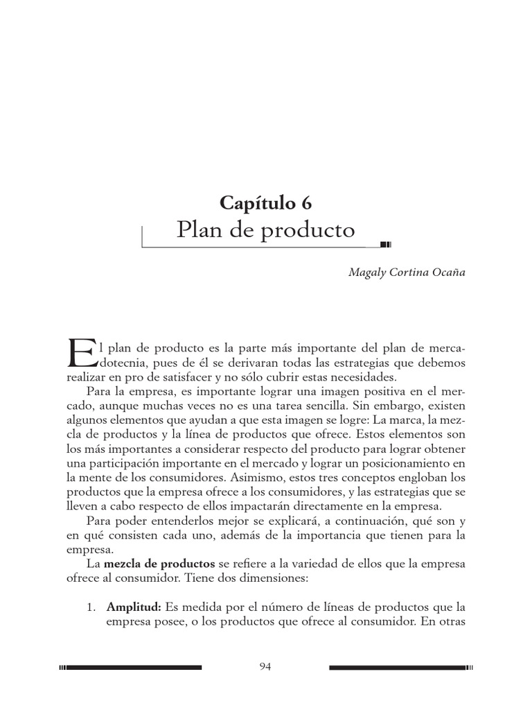Plan de Producto: Capítulo 6 | PDF | Producto (Negocio) | Marketing