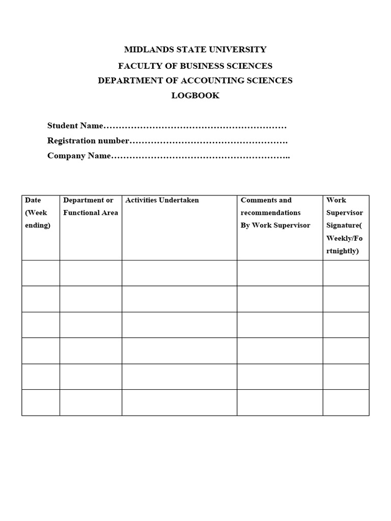 Logbook Accounting Sciences | PDF