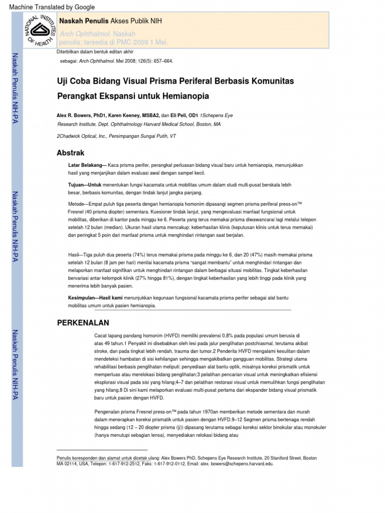 Community-Based Trial of Peripheral Prism Visual Field Expansion Device ...