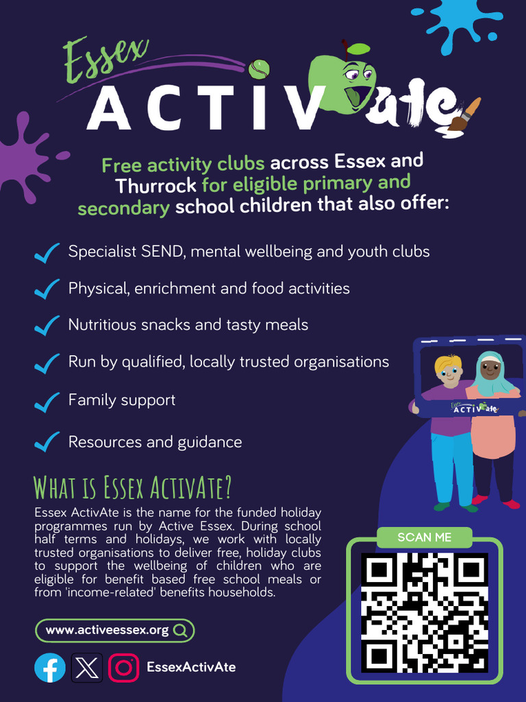 ActivAte Holiday Clubs - Summer Leaflet | PDF | School Meal | Poverty